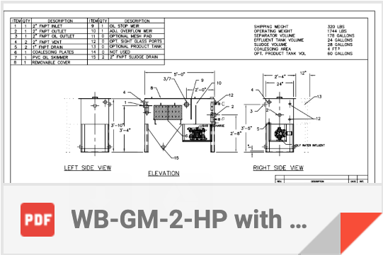 Above Ground Oil Water Separator Specifications and Drawings – Wash Bay ...